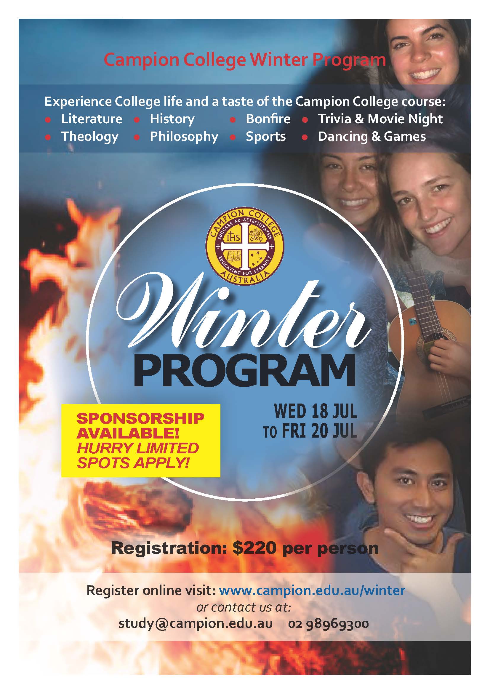 Campion College Winter Program 18-20 July – Catholic Homeschool Australia